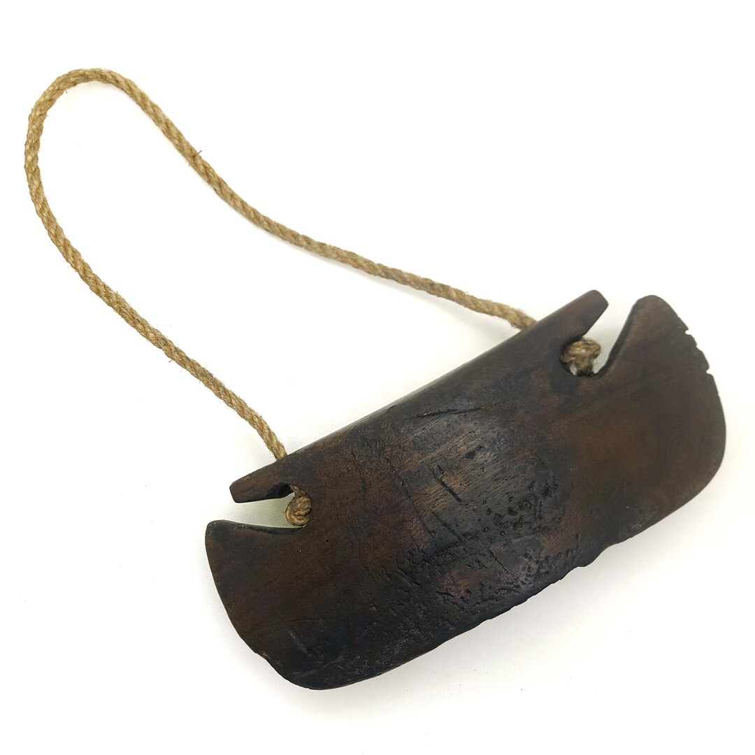 Antique Primitive Wooden Cow Bell Cowbell Asian Cattle Bell Primitive ...