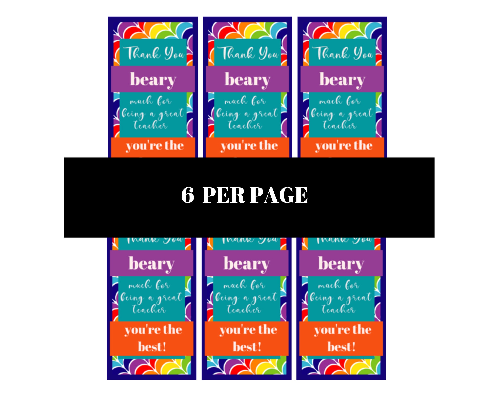 Gummy Bear Candy Printable Tags | Thank You Candy Tags | Thank You ...