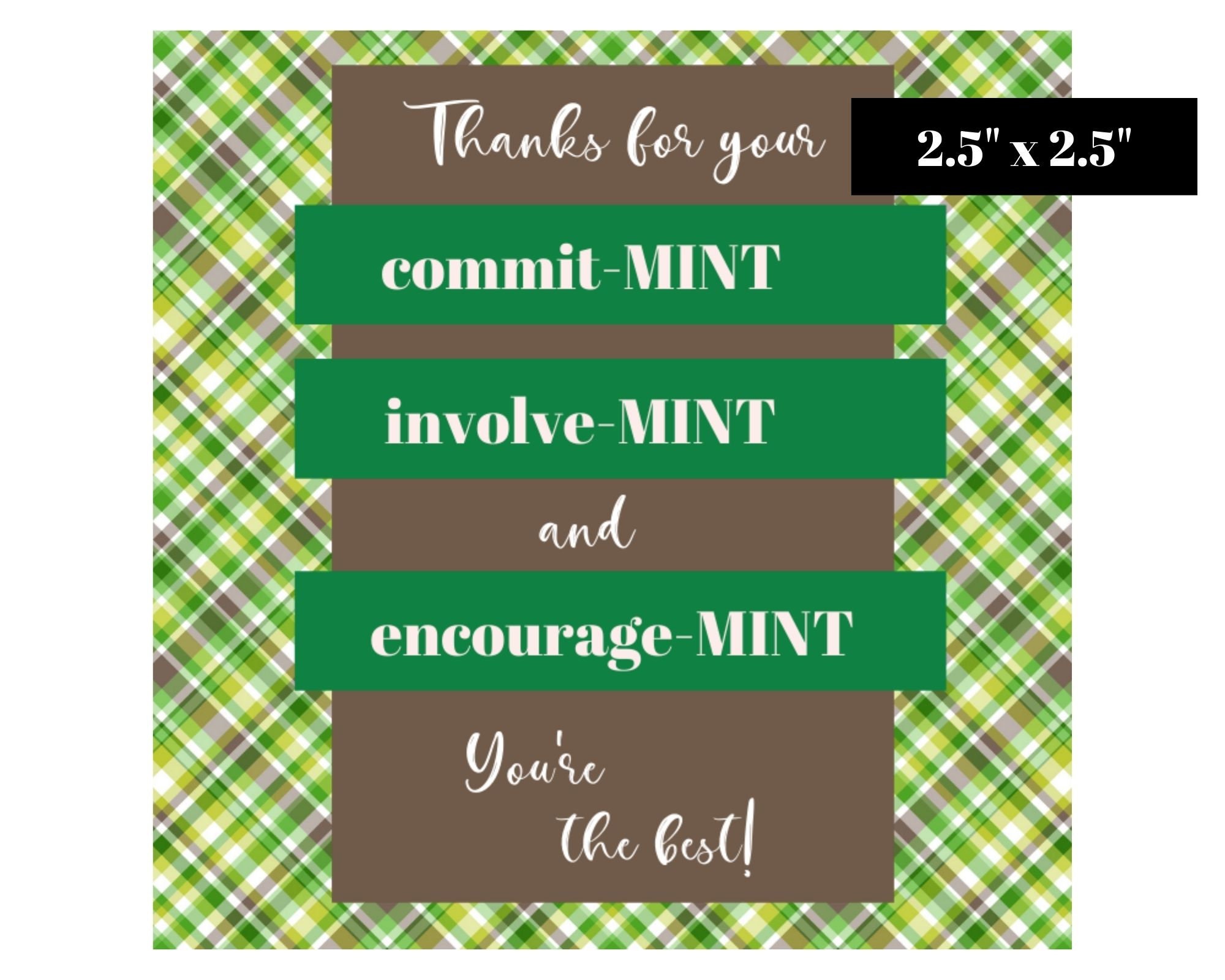 Mint Candy Printable Tags Thank You Candy Tags Thank You Printable ...