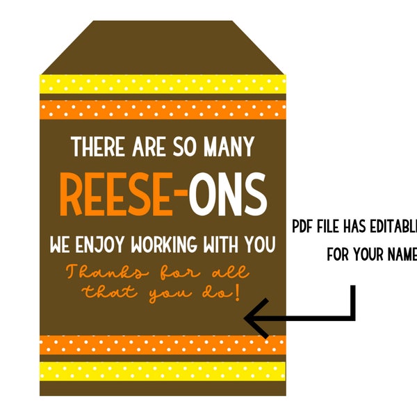 Reeses Thank You - Etsy