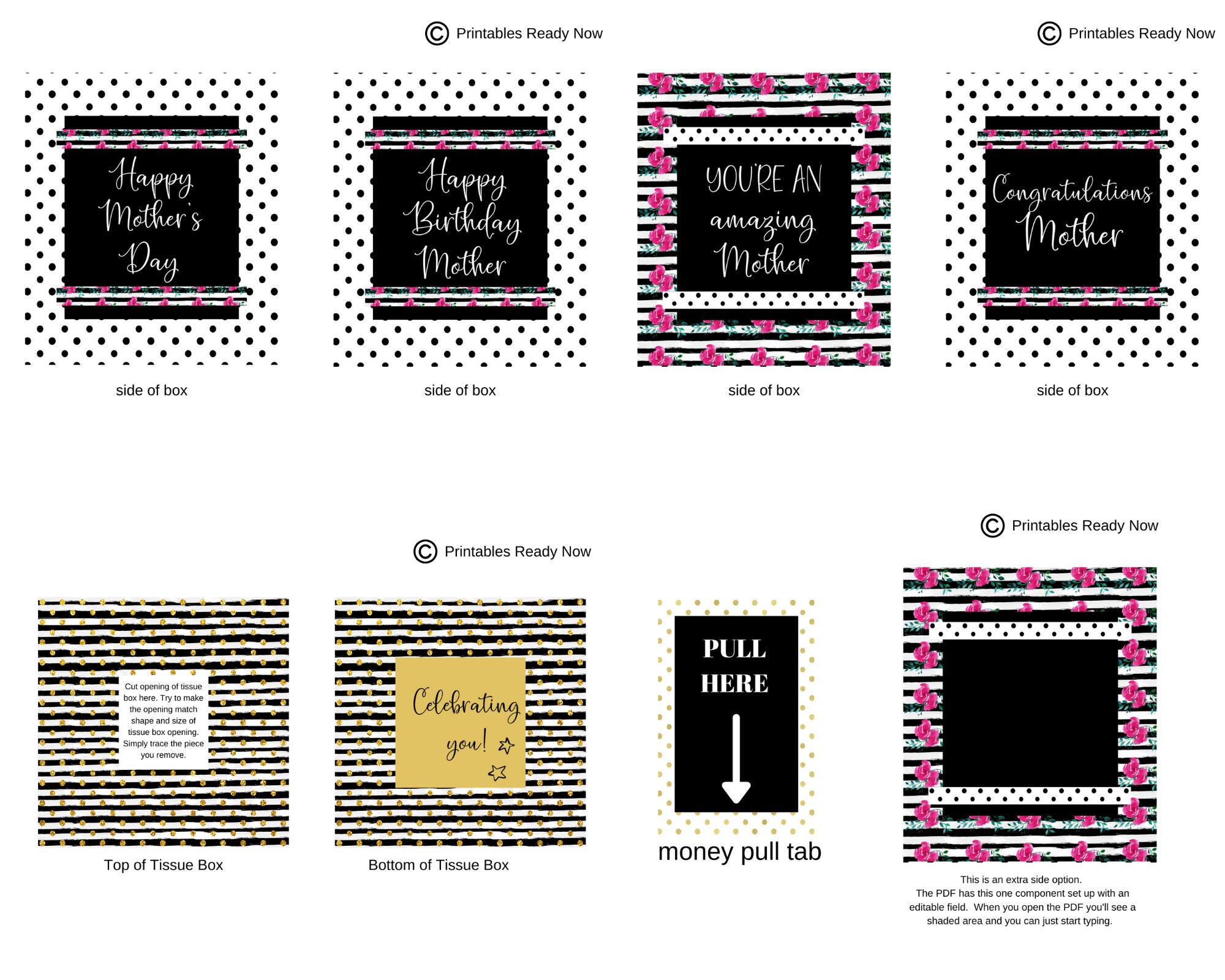 Mom Money Roll Gift Printable Money Gift Ideas Birthday Gifts Mother's ...