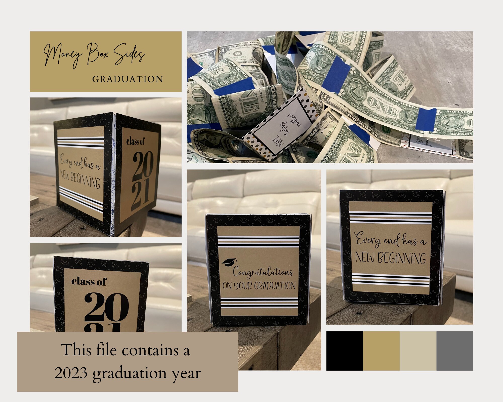 Graduation Money Box Printable Money Gift Ideas Graduation - Etsy