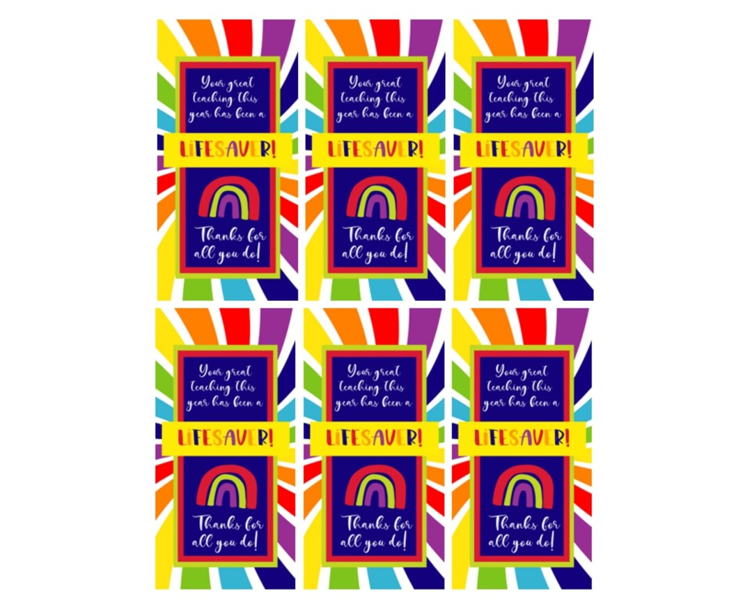 Candy Printable Tags | Thank You Candy Tags | Thank You Printable ...