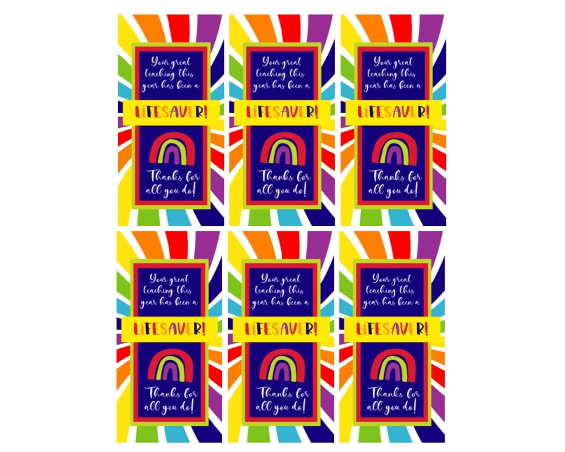 Candy Printable Tags Thank You Candy Tags Thank You - Etsy