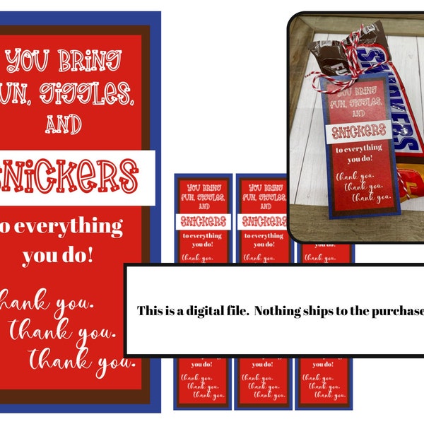 Snickers Appreciation - Etsy