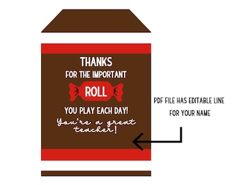 Tootsie Roll Thank You | Etsy