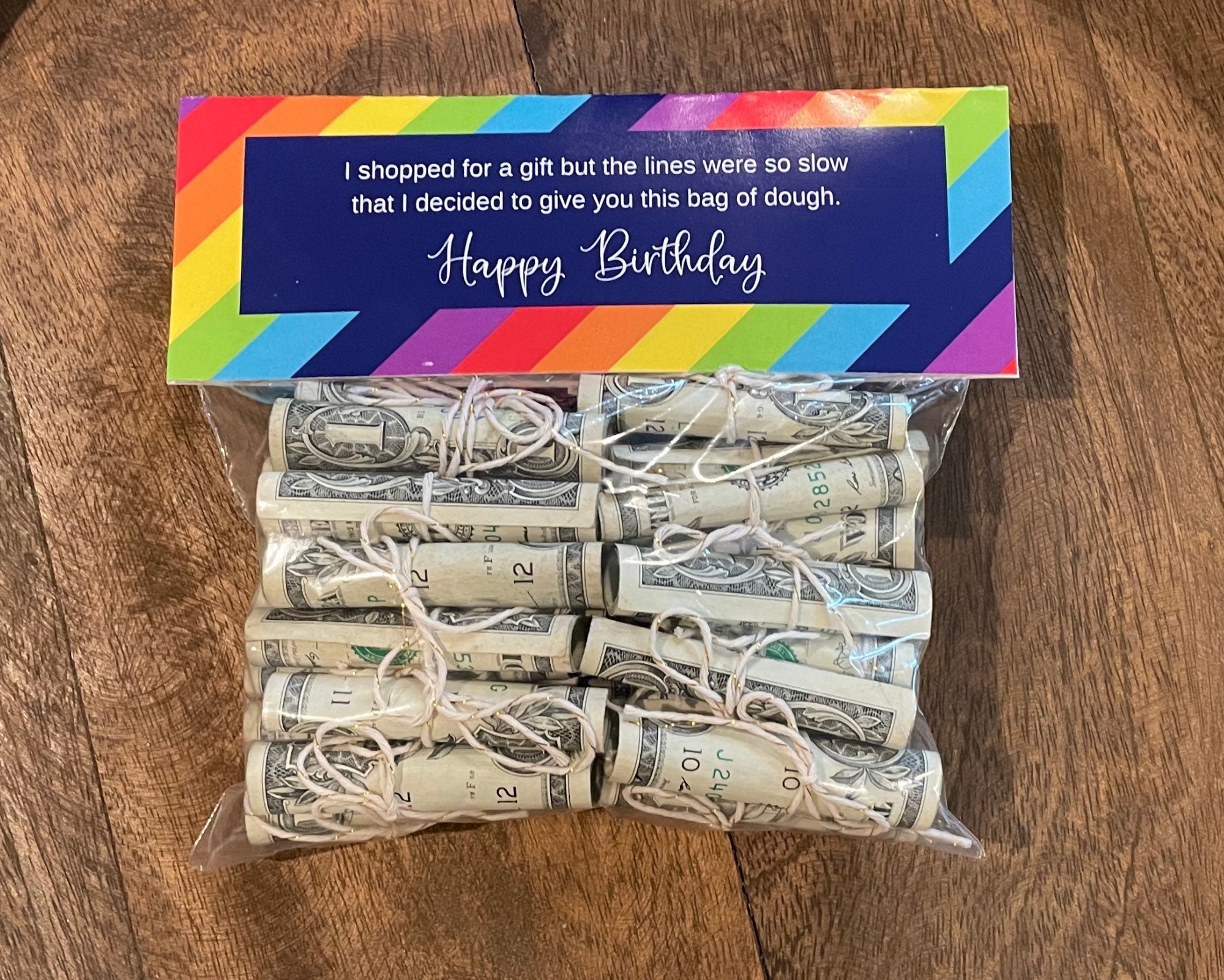 Birthday Money Gift Ideas Printable Bag Topper Birthday Gifts Bag ...