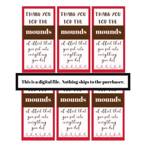 Candy Printable Tags Thank You Candy Tags Thank You Printable ...