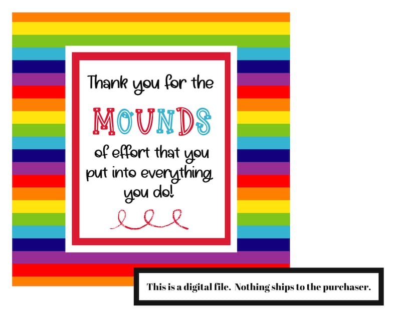 Candy Printable Tags | Thank You Candy Tags | Thank You Printable ...