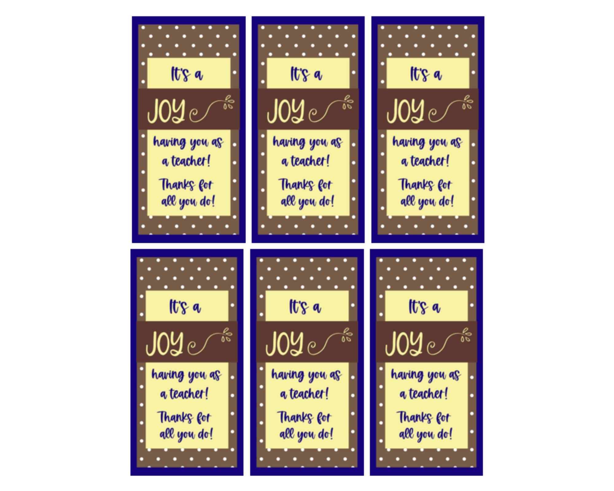 Candy Printable Tags Thank You Candy Tags Thank You Printable ...