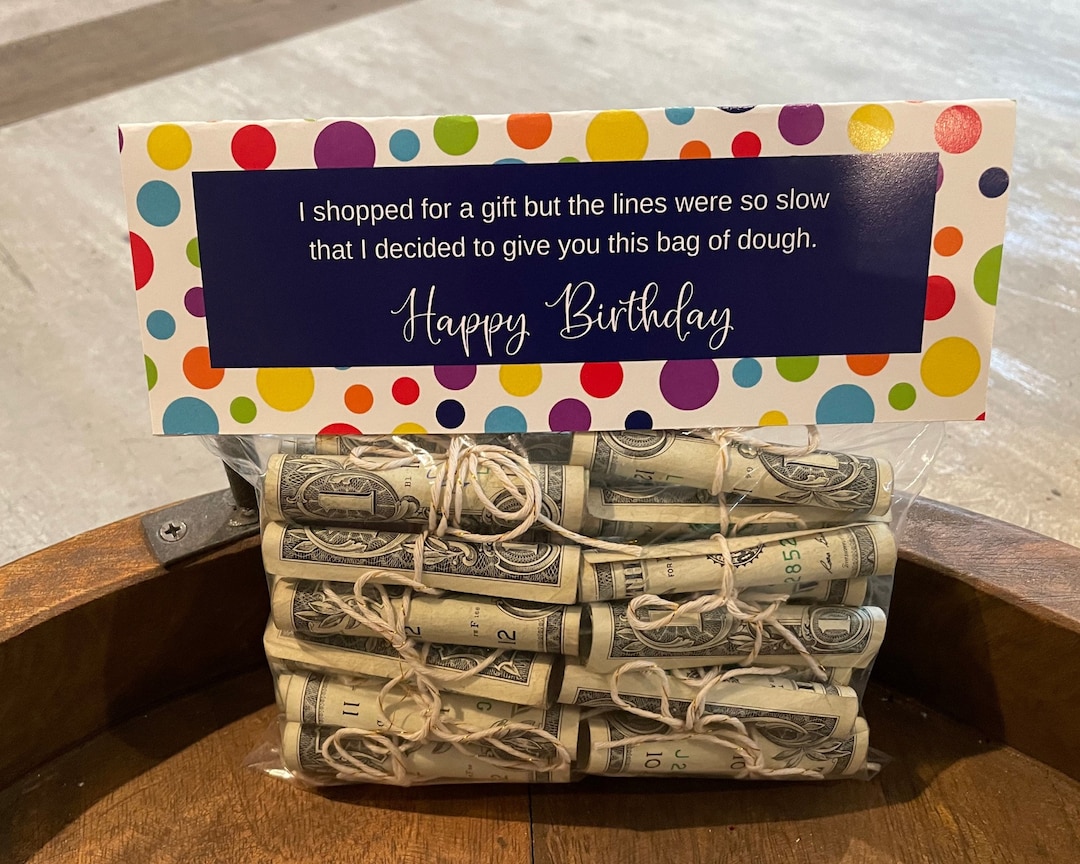 Birthday Money Gift Printable File | Money Gift Ideas | Bag Topper ...