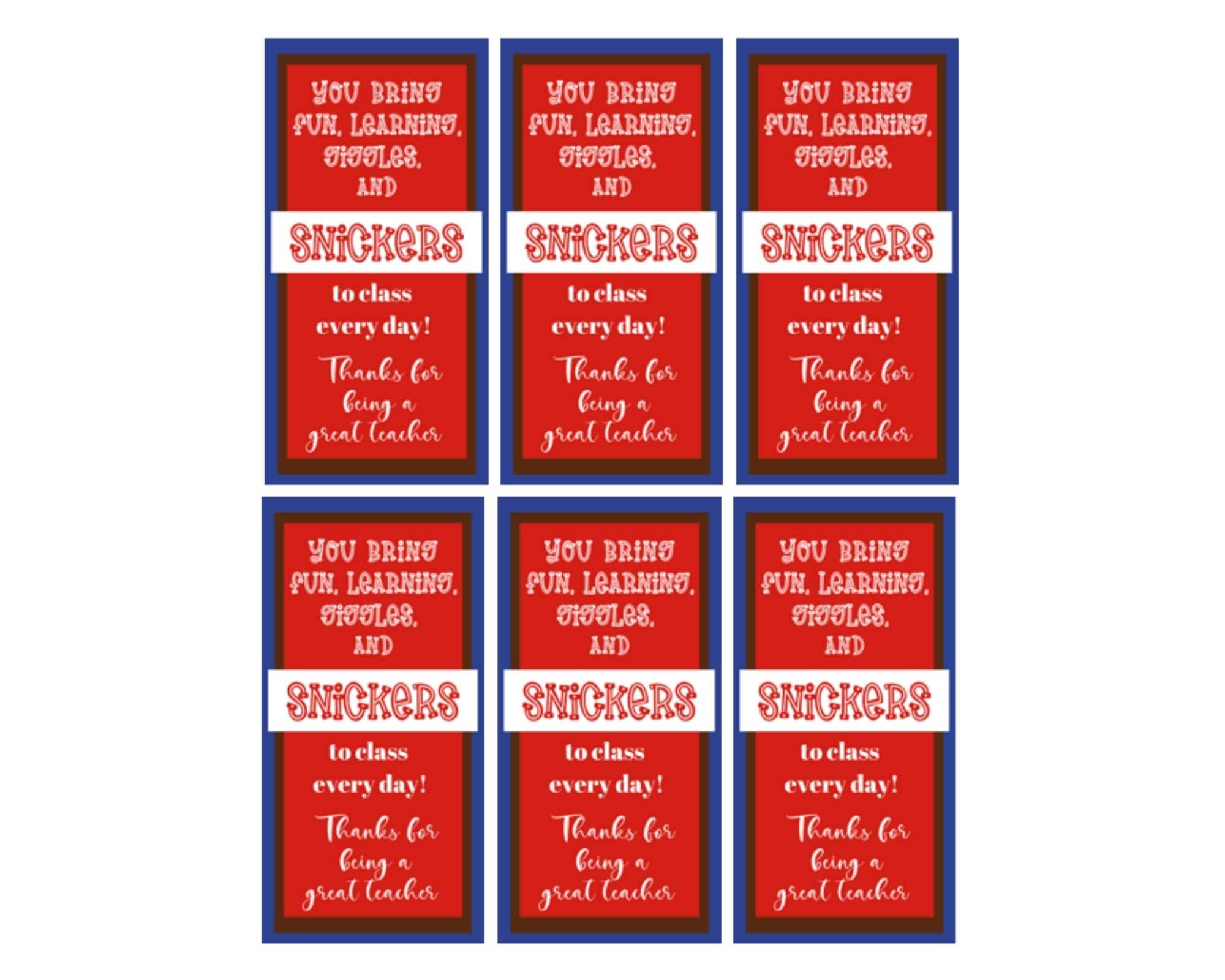 Candy Printable Tags | Thank You Candy Tags | Thank You Printable ...