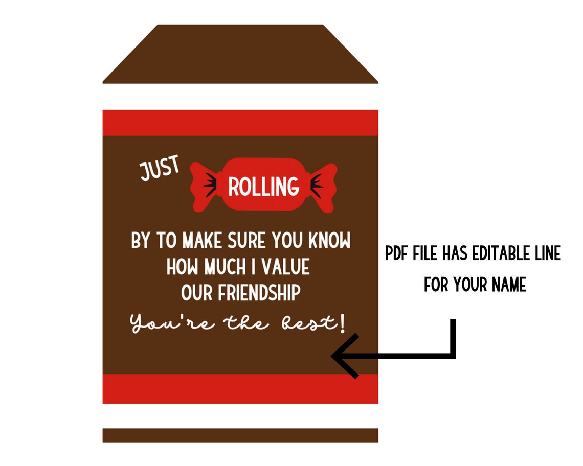 Tootsie Roll Candy Tag Printable Friend Appreciation Gift - Etsy Tootsie Roll Candy Tag Printable Friend Appreciation Gift - Etsy