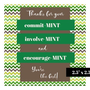 Mint Candy Printable Tags | Thank You Candy Tags | Thank You Printable ...