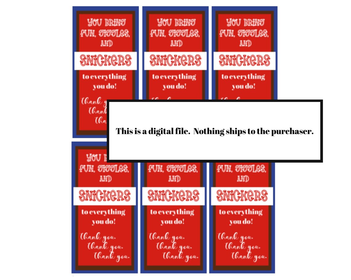 Candy Printable Tags Thank You Candy Tags Thank You Printable ...