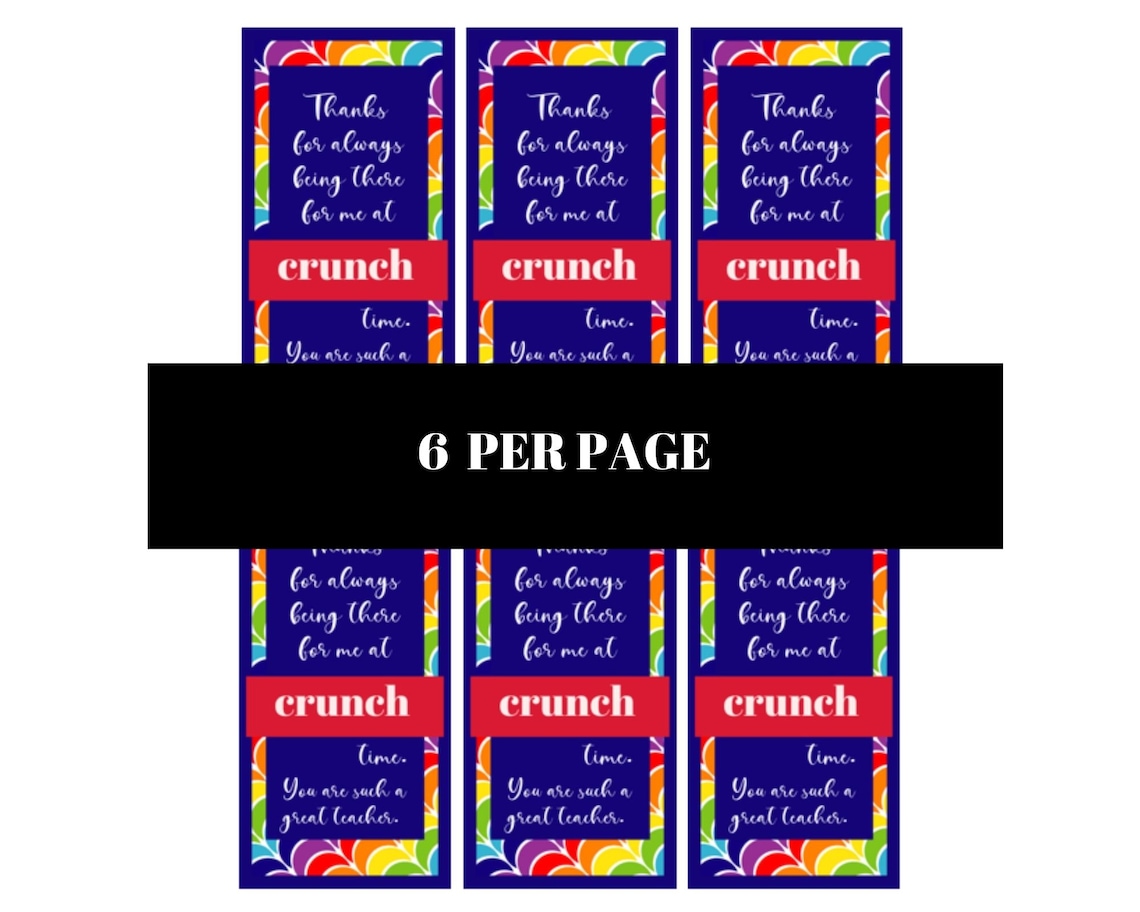 Candy Printable Tags Thank You Candy Tags Thank You - Etsy