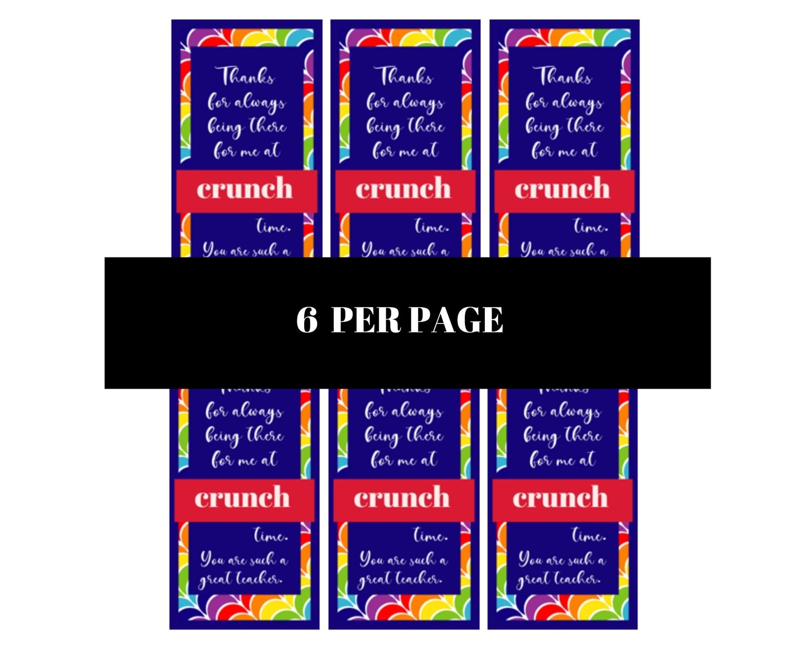 Candy Printable Tags Thank You Candy Tags Thank You - Etsy