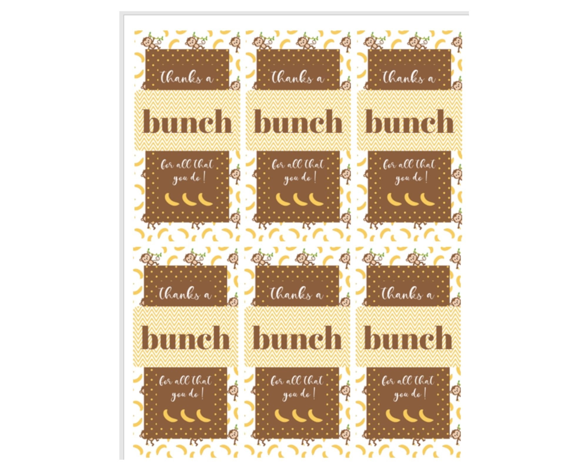 Candy Printable Tags Candy Tag thank You Candy Tags - Etsy