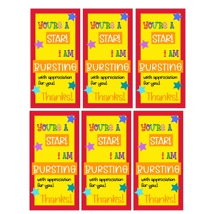 Candy Printable Tags | Thank You Candy Tags | Thank You Printable ...