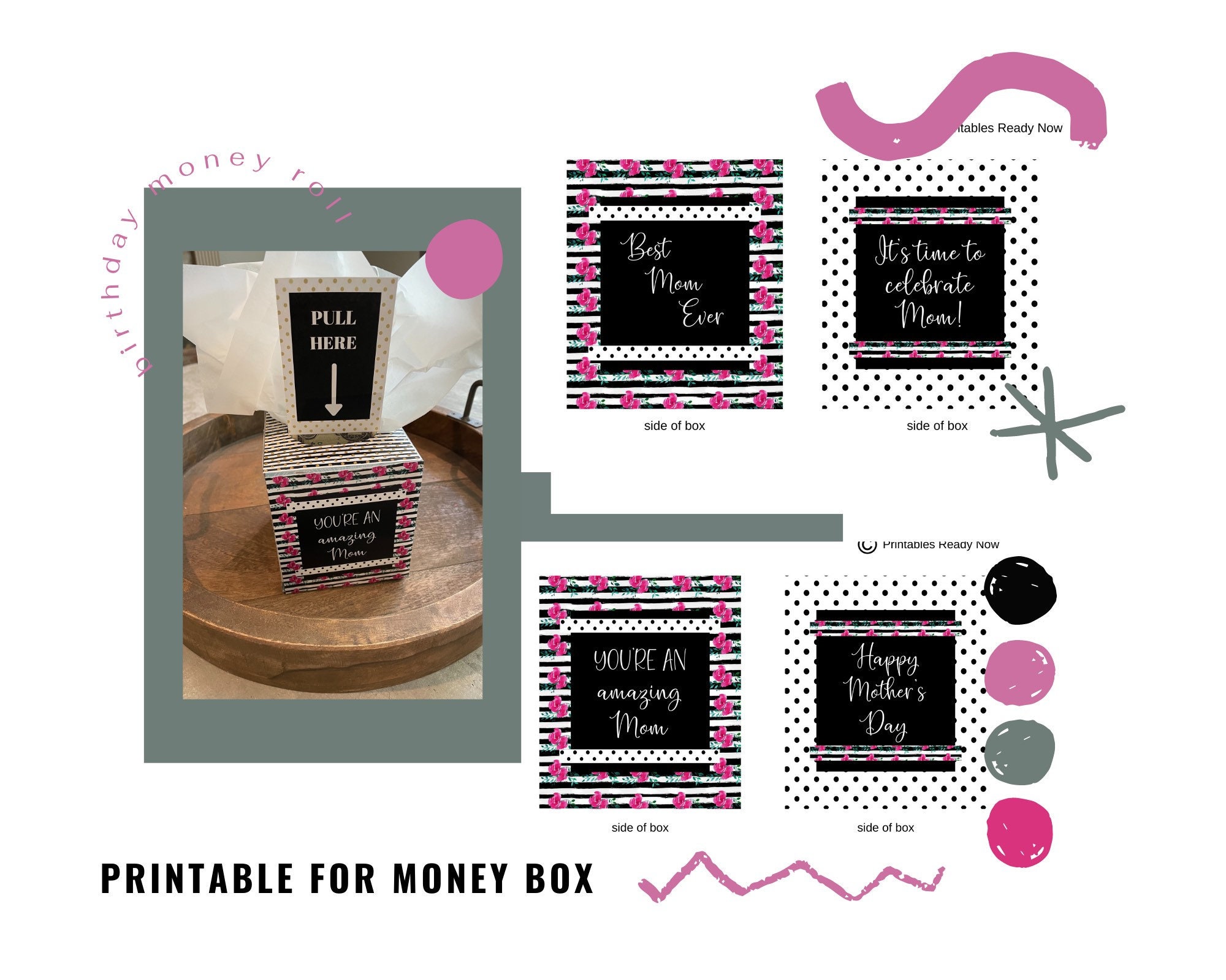 Mom Money Roll Gift Printable Money Gift Ideas Birthday Gifts Mother's ...