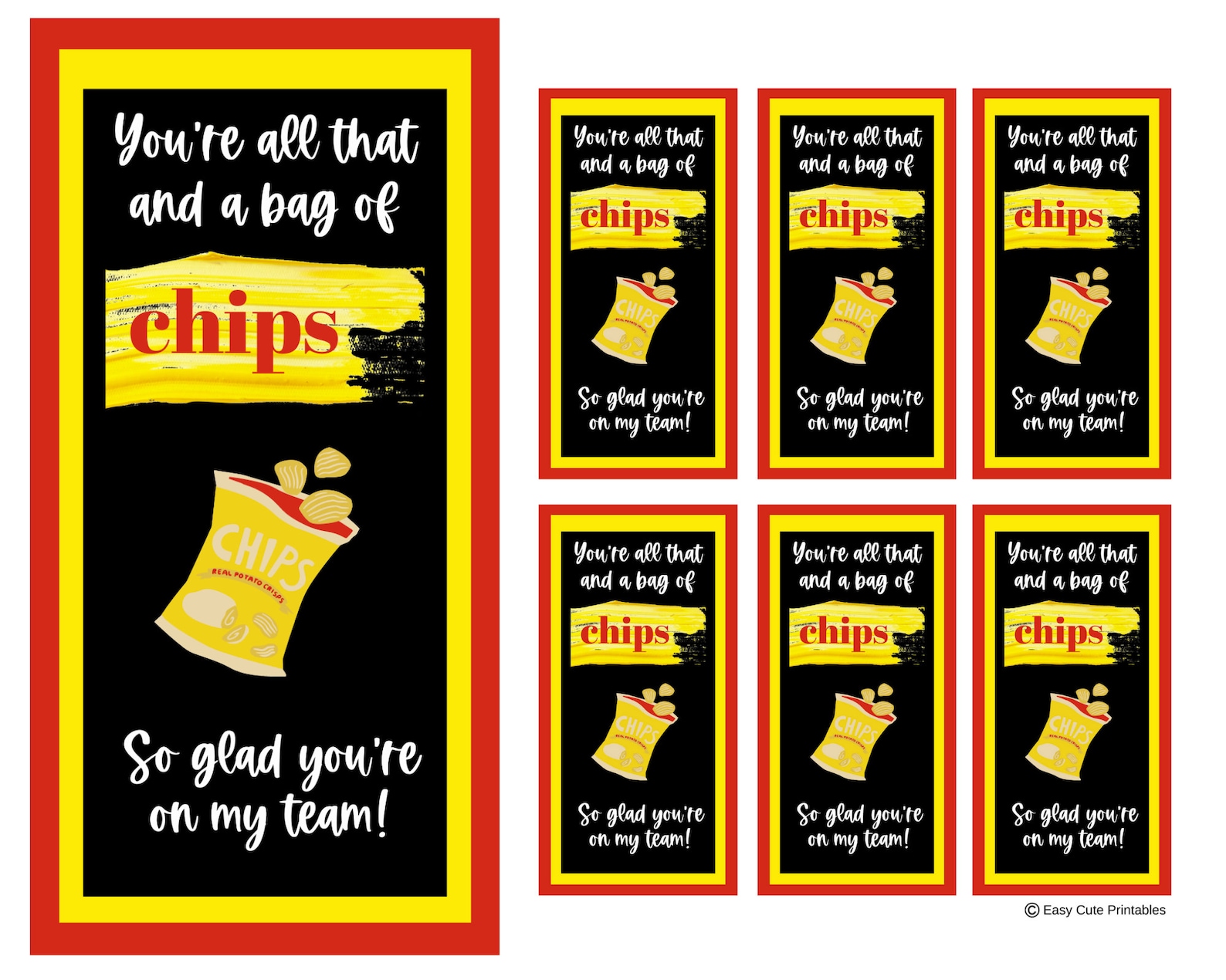 Chips Printable Tags | Thank You Candy Tags | Thank You Printable ...