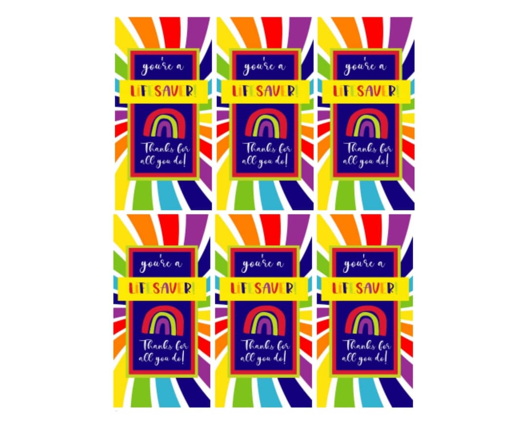 Candy Printable Tags | Thank You Candy Tags | Thank You Printable ...