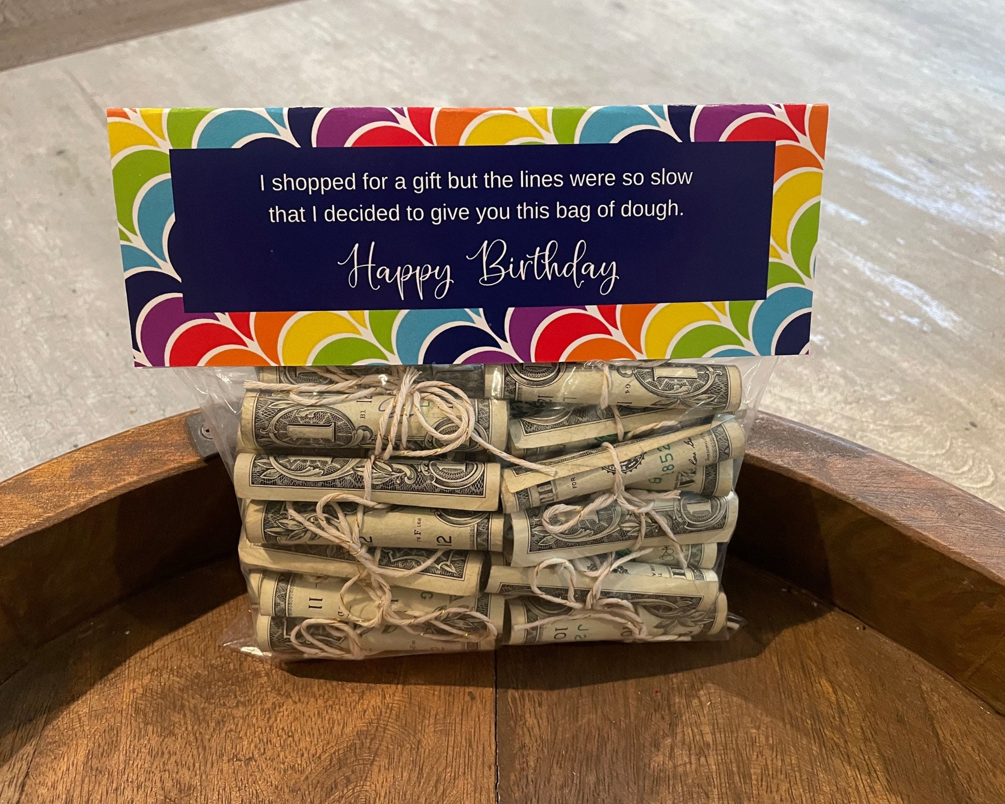 Birthday Money Gift Idea | Printable Bag Topper | Birthday Gifts | Bag ...