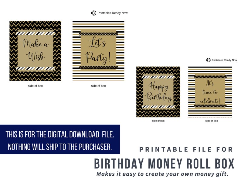 Birthday Money Roll Gift Printable | Money Gift Ideas | Birthday Gifts ...