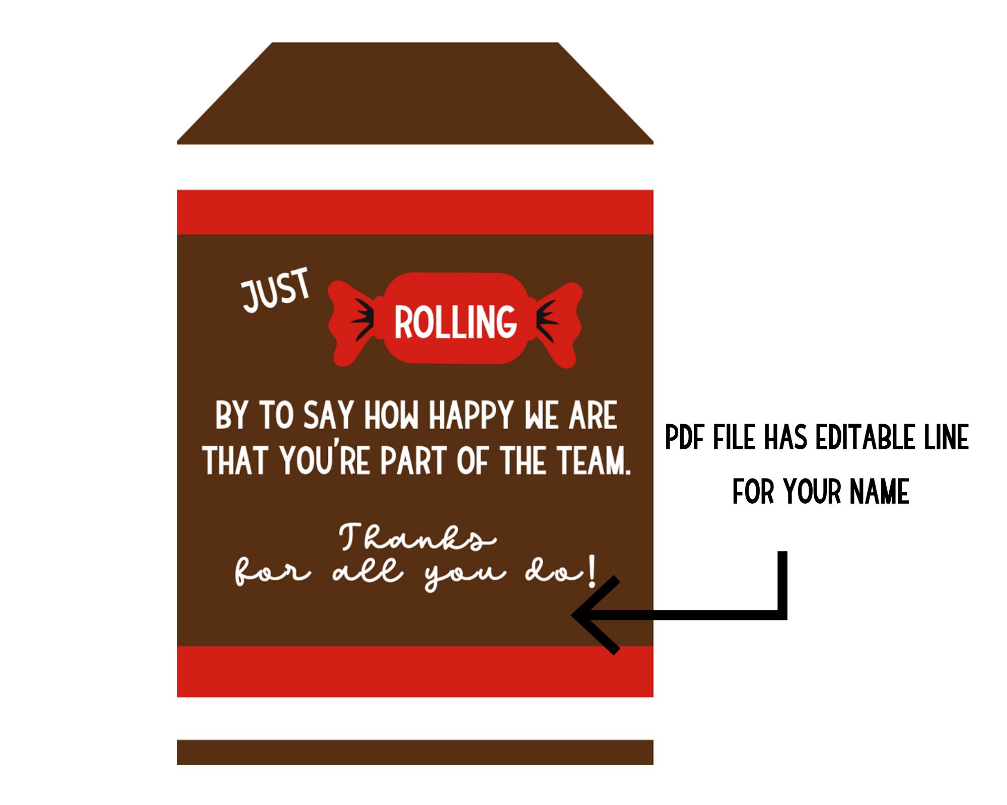 Craft Supplies & Tools Materials Candy Tags Tootsie Roll Candy Tag ...