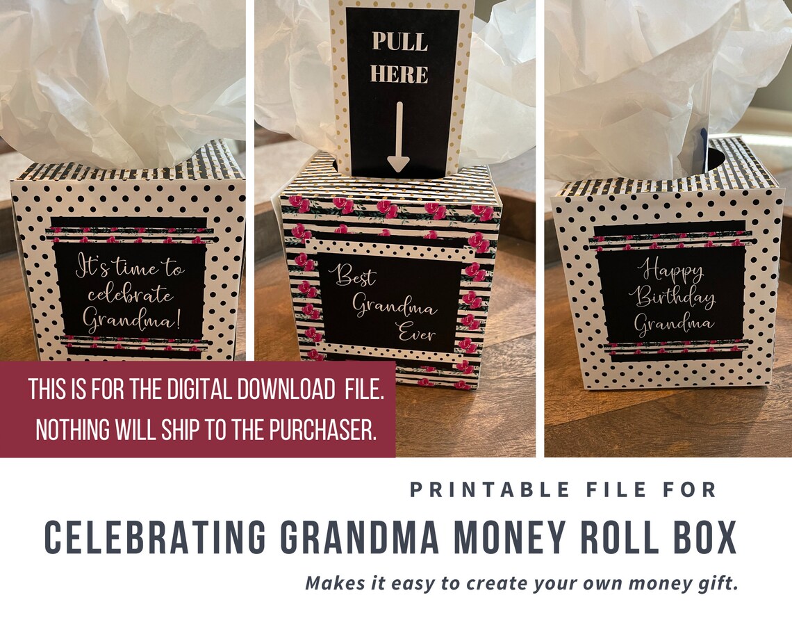 Grandma Money Roll Gift Printable Money Gift Ideas - Etsy