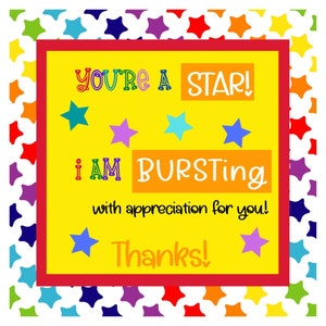 Candy Printable Tags | Thank You Candy Tags | Thank You Printable ...