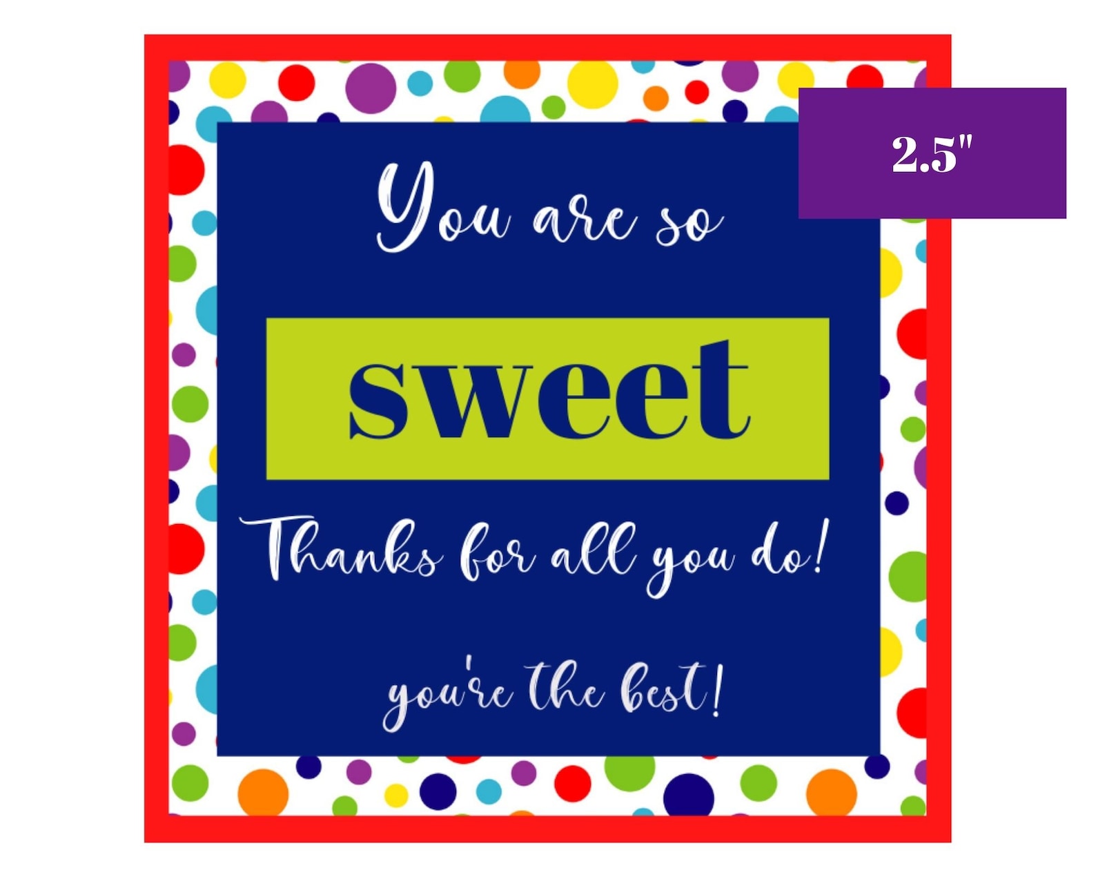 Sweet Candy Printable Tags Thank You Candy Tags Thank You - Etsy