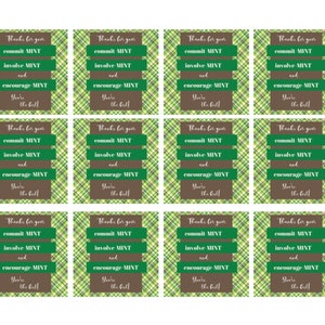 Mint Candy Printable Tags | Thank You Candy Tags | Thank You Printable ...