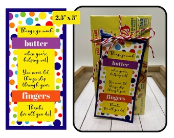 Butterfinger Appreciation Tag - Etsy