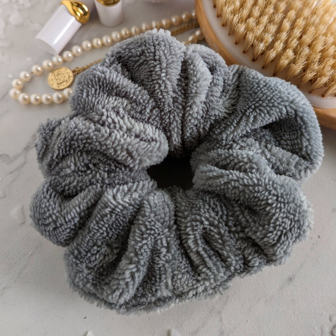 Towel Scrunchie Cotton-bamboo Towel Scrunchies for Wet Hair, Bath Time ...