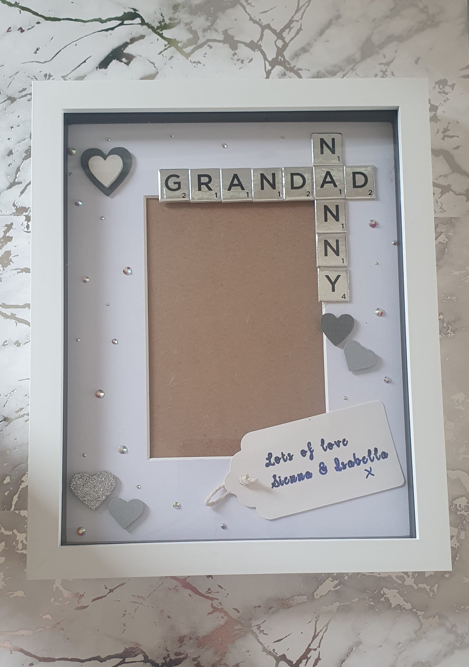 Freestanding Wall Nanny & Grandad 3D Box Photo Frame - Etsy UK