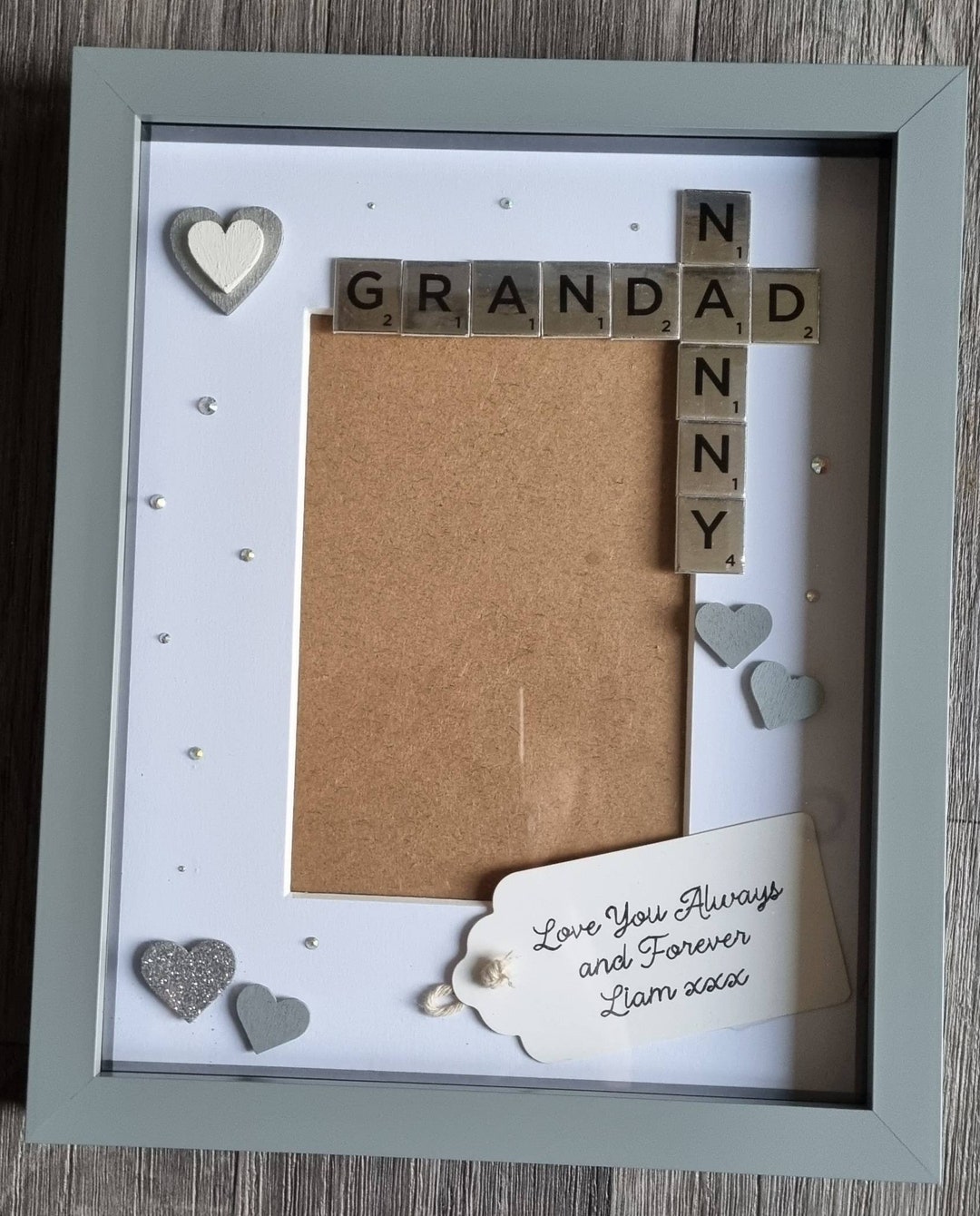 Freestanding Wall Nanny & Grandad 3D Box Photo Frame - Etsy UK
