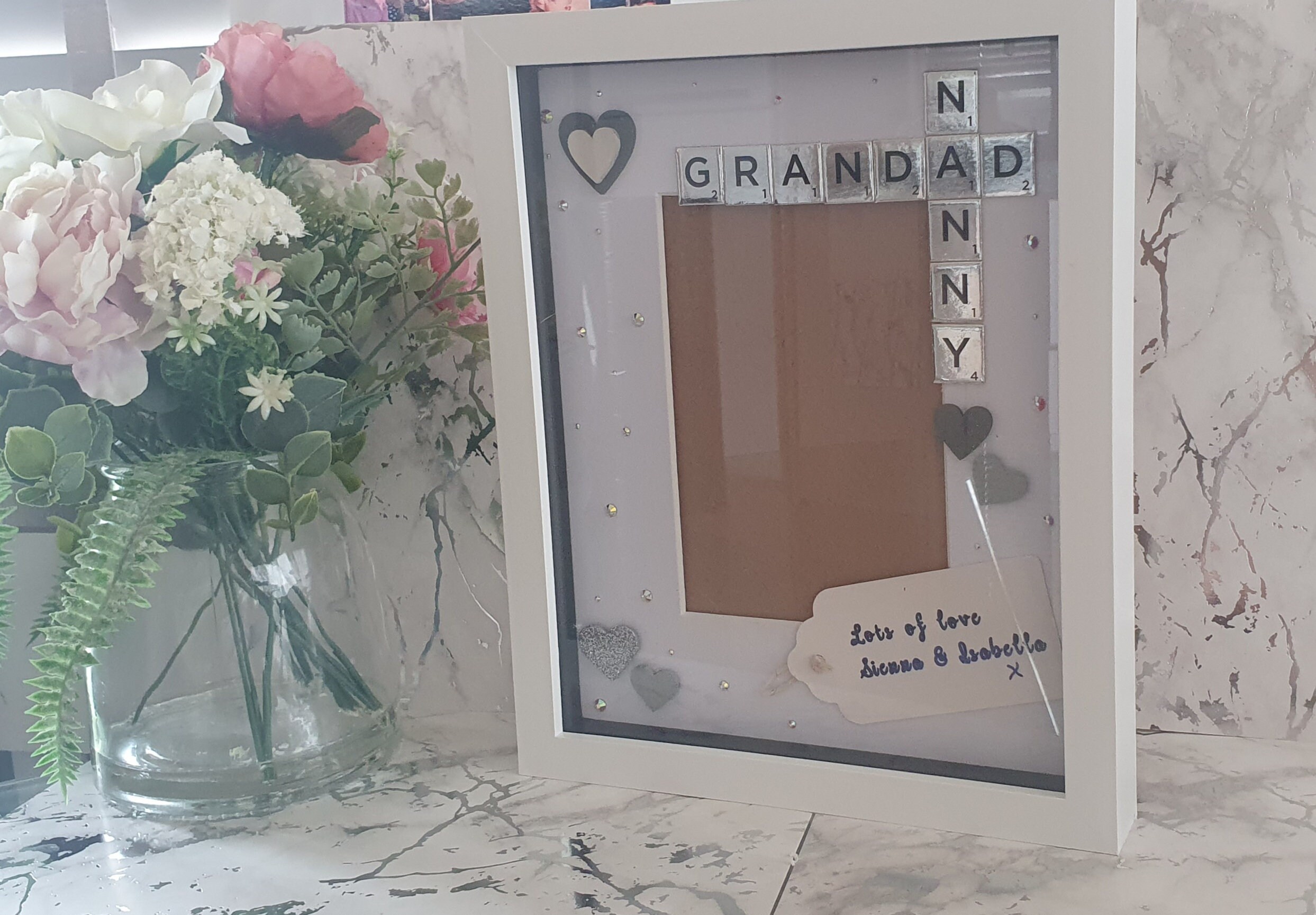 Freestanding Wall Nanny & Grandad 3D Box Photo Frame - Etsy UK