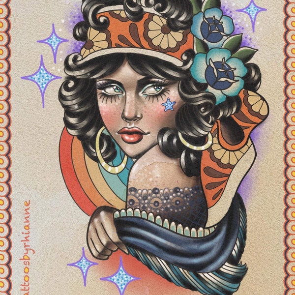 Gypsy Print - Etsy UK