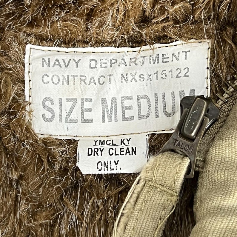 Vintage US Navy Deck Jacket: 1940s USN Repro - Medium Sherpa Jacket - Etsy
