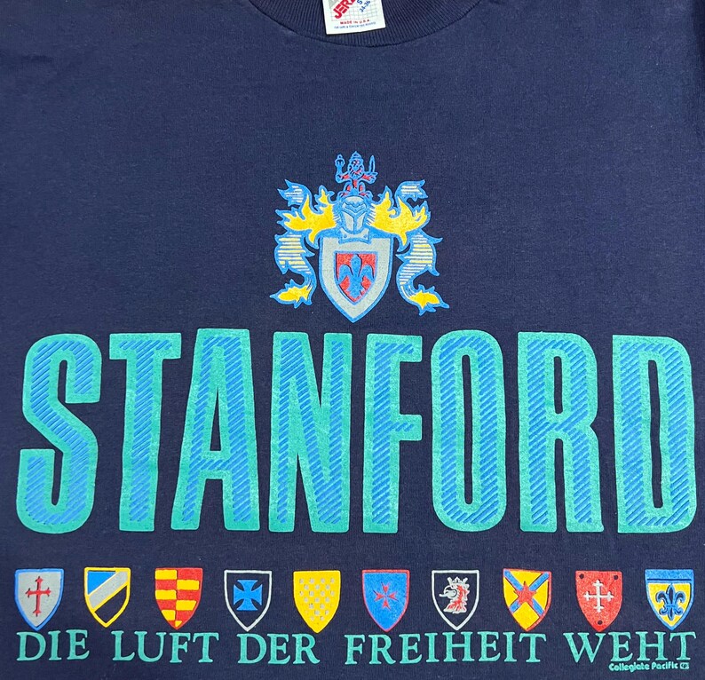 80s Vintage Stanford American College University Tee - Etsy