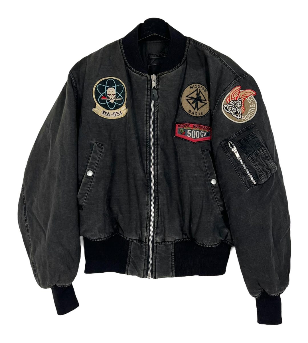 Vintage Distressed Flight Jacket - Etsy