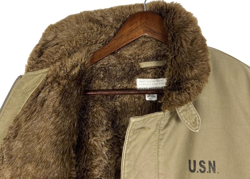Vintage US Navy Deck Jacket: 1940s USN Repro - Medium Sherpa Jacket - Etsy