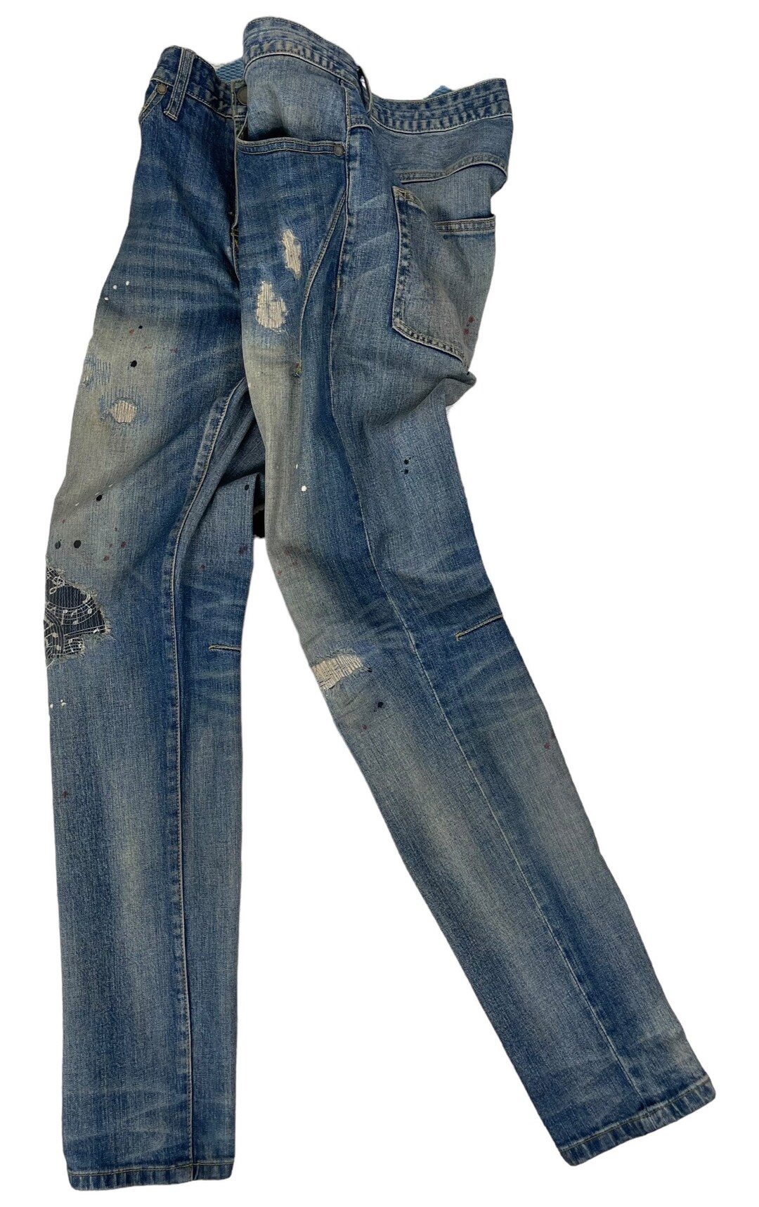Distressed Number Nine Jeans - Etsy