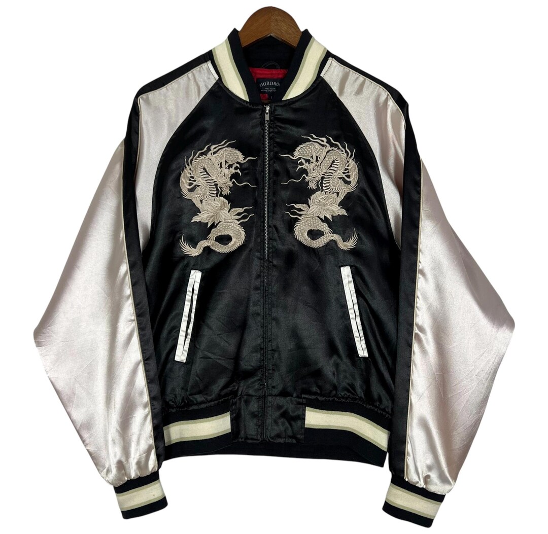 Vintage Japanese Black Dragon Heaven Hell Sukajan Jacket - Etsy