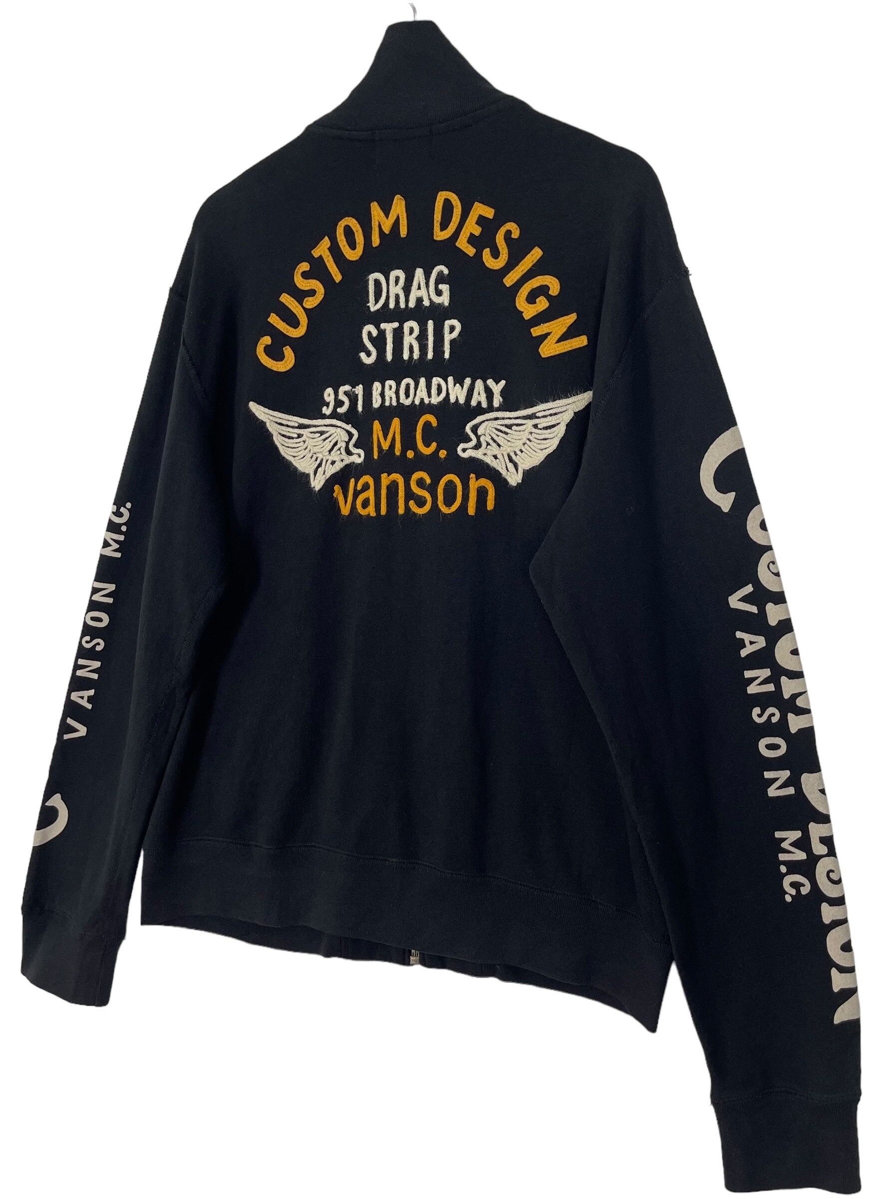 Vanson Leather Embroidered MC Drag Racing Jacket - Etsy