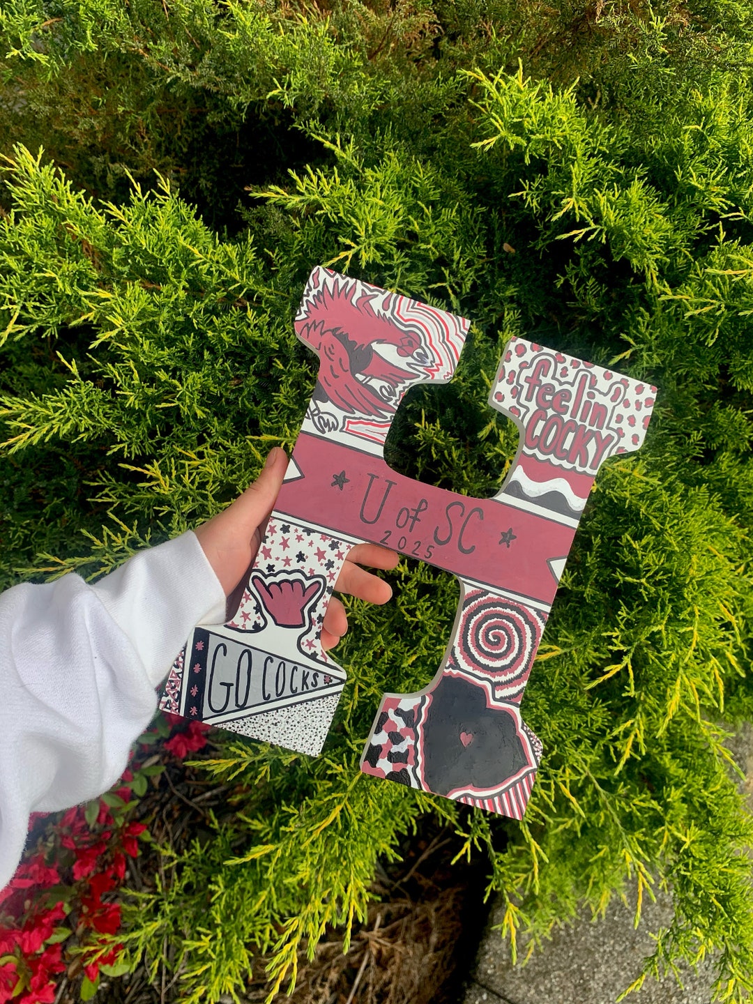 Custom College Letter / Dorm Decor / Hand Painted / Wall Art - Etsy
