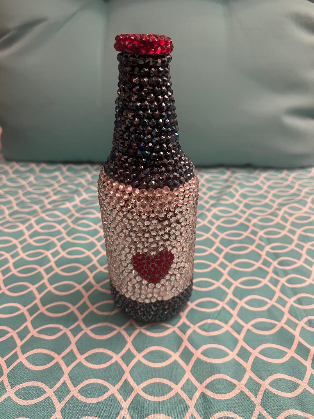 Beautiful Bedazzled Bling Crystal Rhinestone Heart Decal Bottle - Etsy