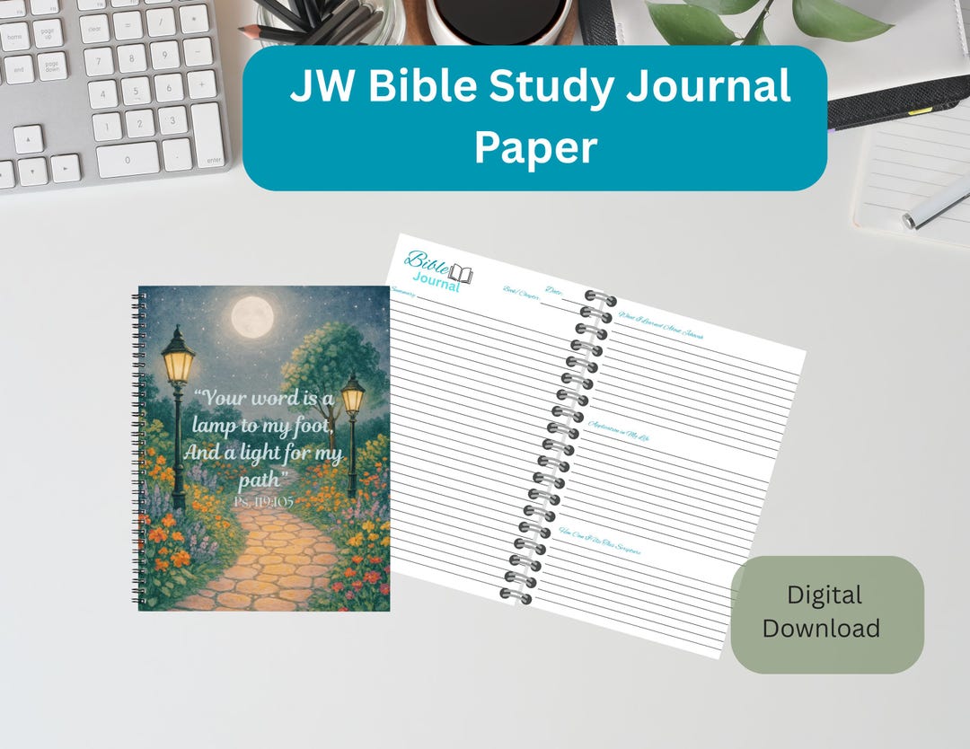 JW Bible Study Journal | Printable PDF | Digital Download Notebook for ...