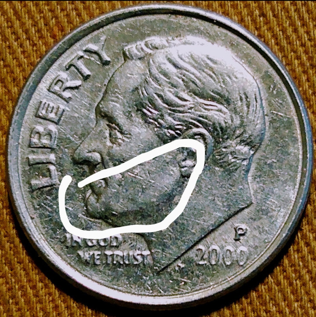 2000 P Roosevelt Dime Error DDO Jaw Chin - Etsy